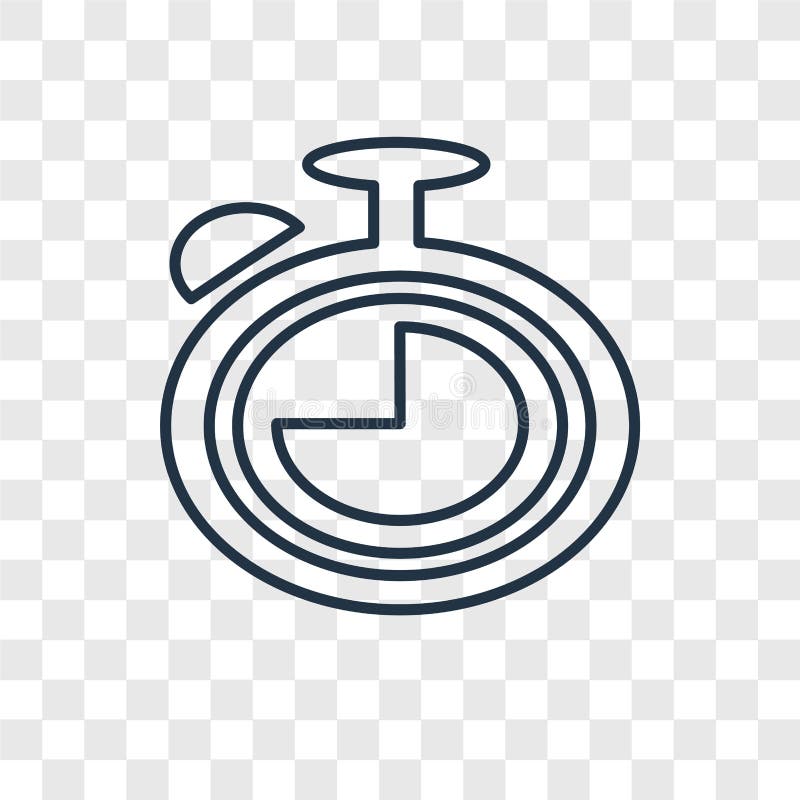 Timer Concept Vector Linear Icon Isolated on Transparent Background ...