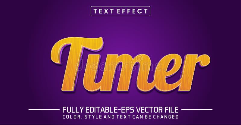 Timer Editable Text Style Effect Stock Vector - Illustration of game ...