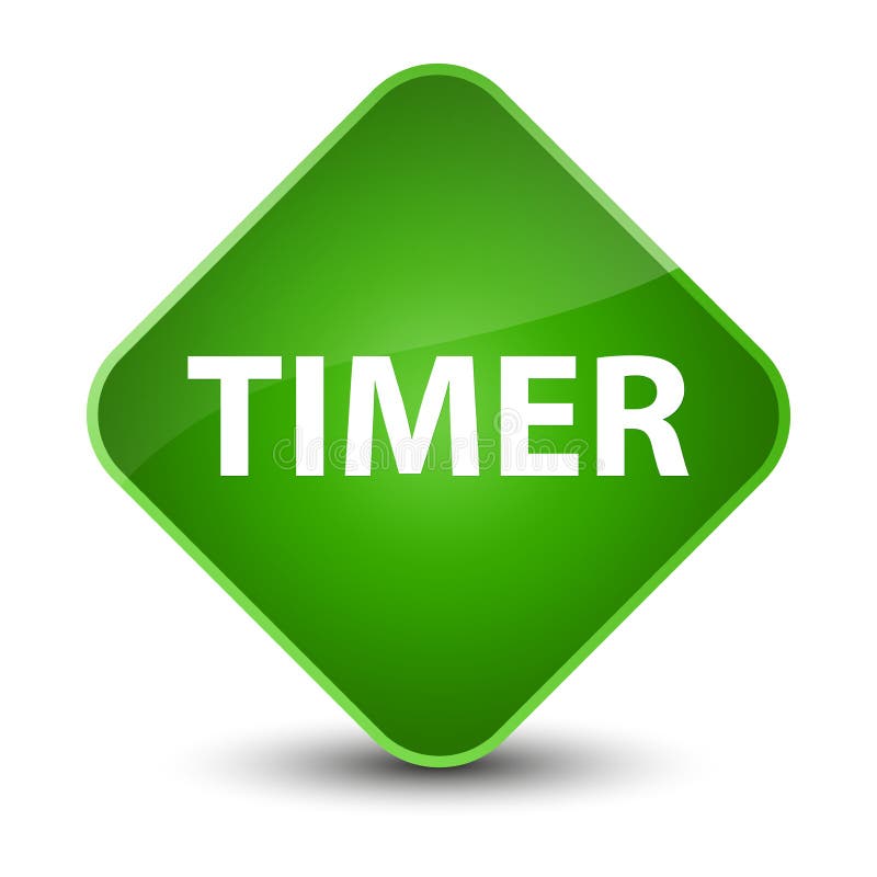 Timer Elegant Green Diamond Button Stock Illustration - Illustration of ...