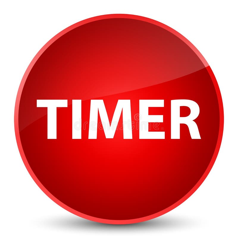 Timer Elegant Red Round Button Stock Illustration - Illustration of ...