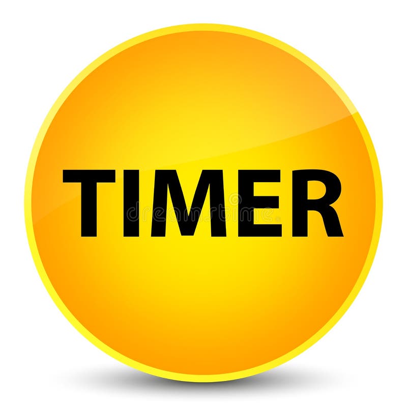 Timer Elegant Yellow Round Button Stock Illustration - Illustration of ...