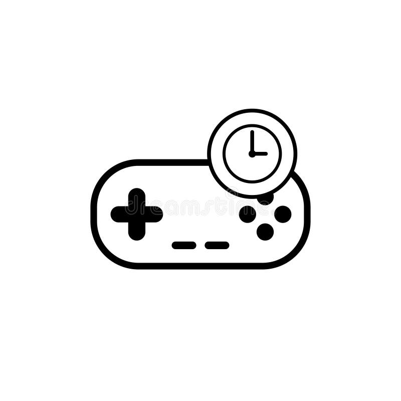 Timer and Game Joysticks Black - Vector Illustration Eps Ten Stock ...