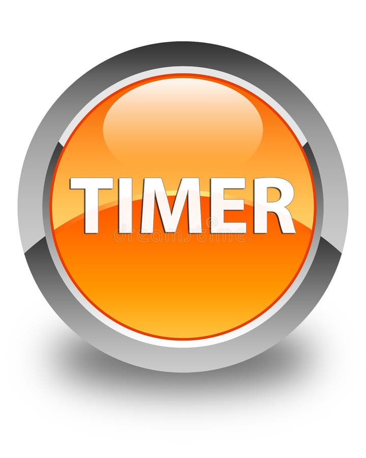 Timer Glossy Orange Round Button Stock Illustration - Illustration of ...