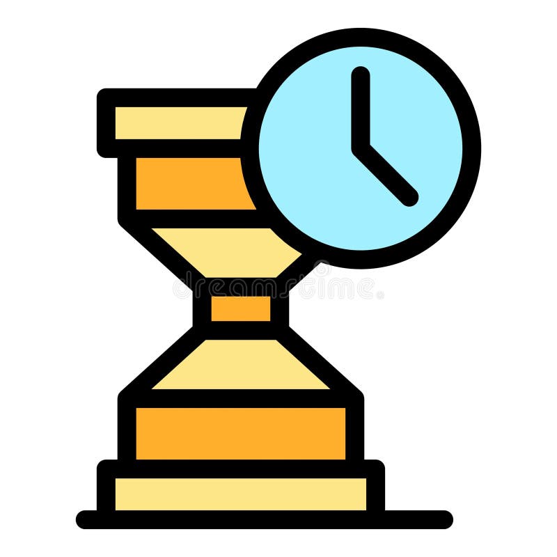 Timer Hourglass Icon Vector Flat Stock Illustration - Illustration of ...
