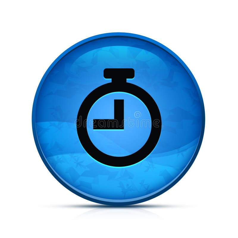 Timer Icon on Classy Splash Blue Round Button Illustration Stock ...