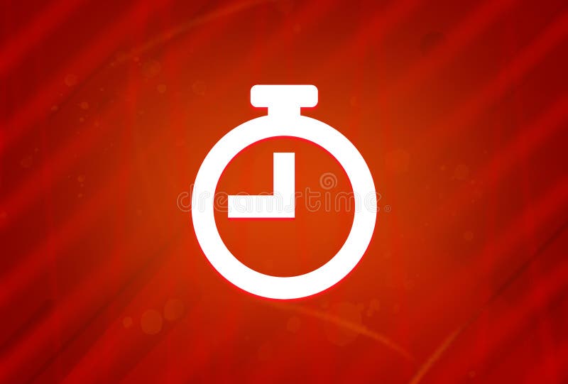 Timer Icon Isolated on Abstract Red Gradient Magnificence Background ...
