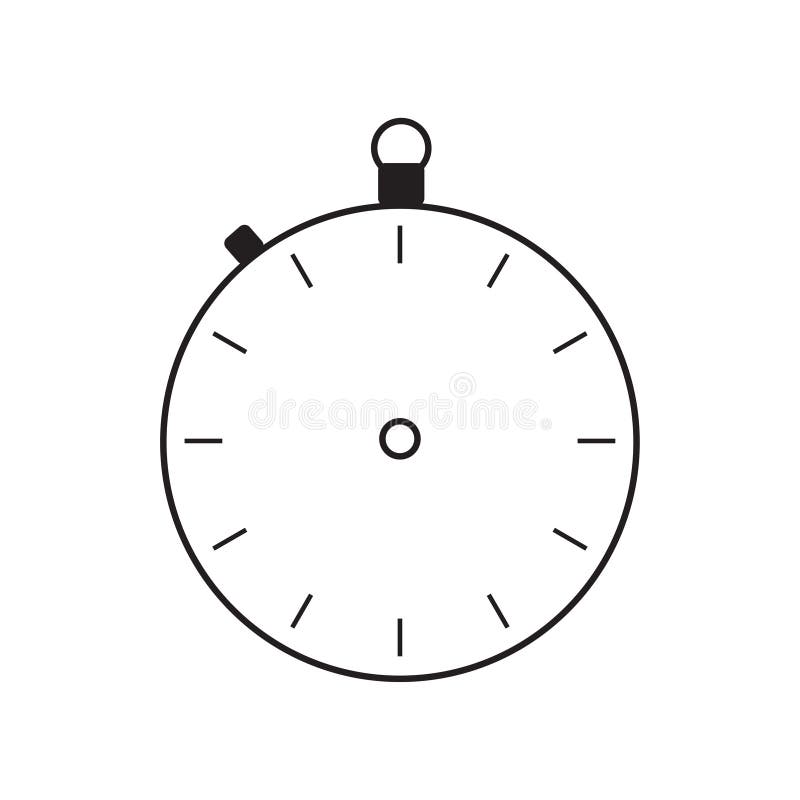 Timer icon isolated stock illustration. Illustration of second - 195705572