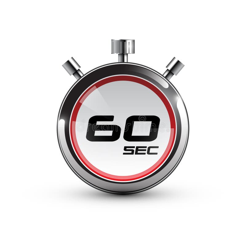 Timer icon. 60 sec stock vector. Illustration of minute - 284307549