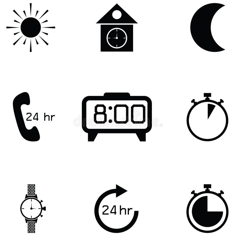 Timer icon set stock vector. Illustration of countdown - 120572878