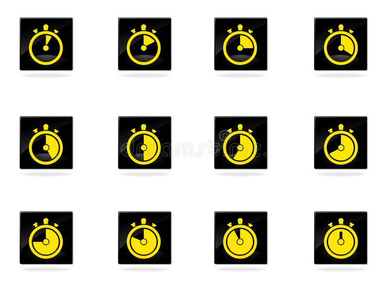 Timer Icon Set stock vector. Illustration of business - 66131120
