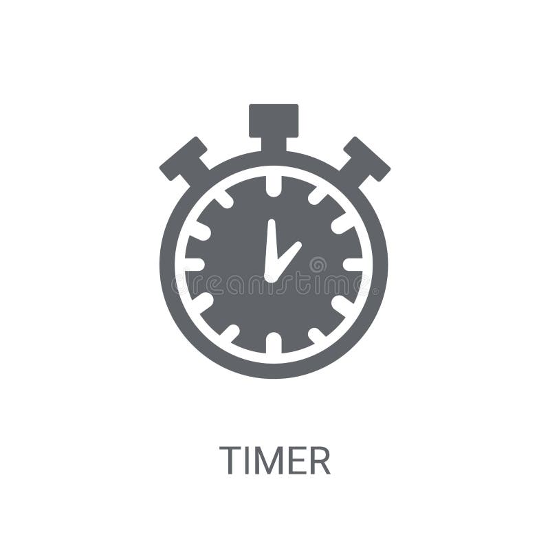 Timer Icon Vector Sign and Symbol Isolated on White Background, Timer ...