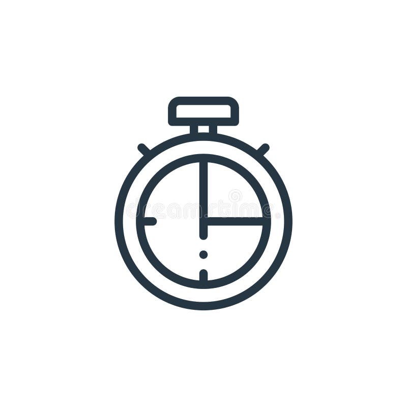 Timer Icon Vector from American Football Concept. Thin Line ...