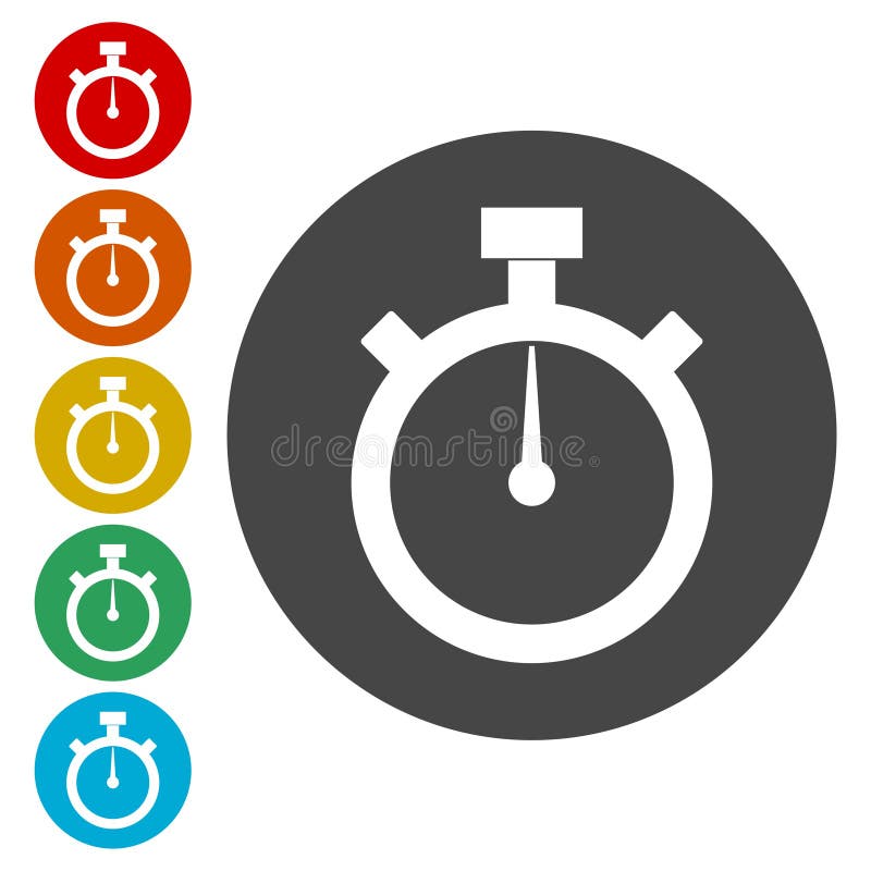 Timer icon stock vector. Illustration of analogue, countdown - 101720871