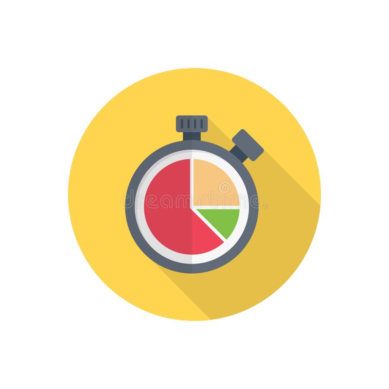 Timer Vector Color Flat Icon Stock Vector - Illustration of design ...