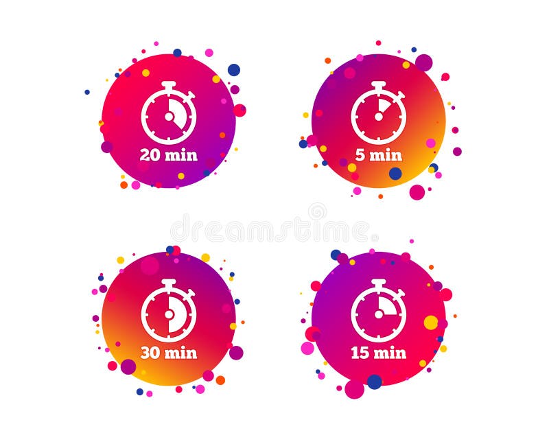 Timer Icons. Five Minutes Stopwatch Symbol. Vector Stock Vector ...