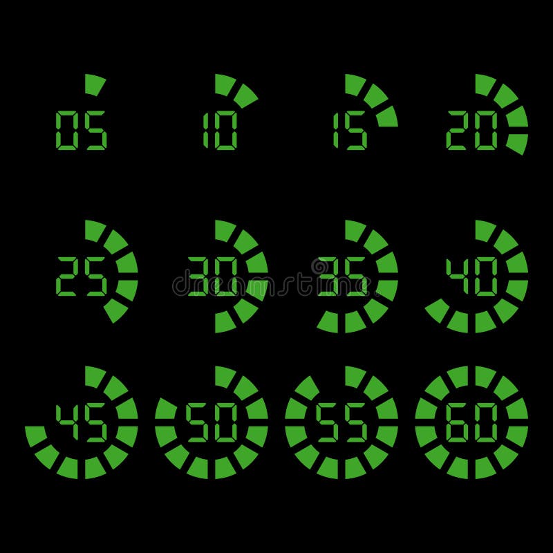 Timer icons set stock vector. Illustration of element - 62242670