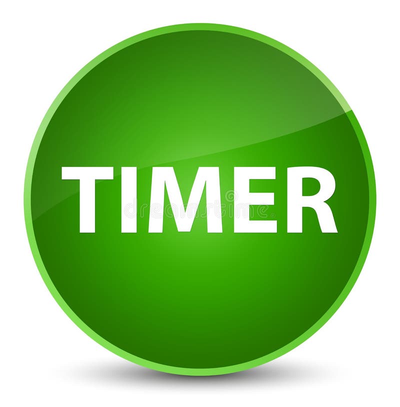 Timer Elegant Green Round Button Stock Illustration - Illustration of ...