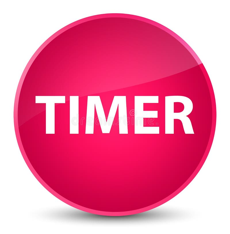 Timer Elegant Pink Round Button Stock Illustration - Illustration of ...