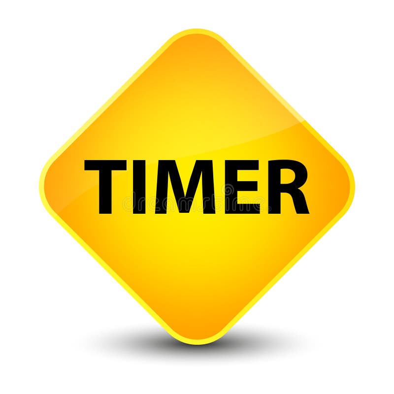 Timer Elegant Yellow Diamond Button Stock Illustration - Illustration ...