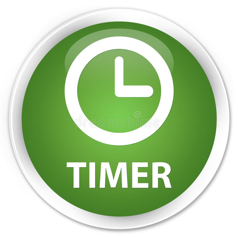 Timer Premium Soft Green Round Button Stock Illustration - Illustration ...