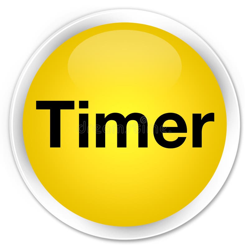Timer Premium Yellow Round Button Stock Illustration - Illustration of ...
