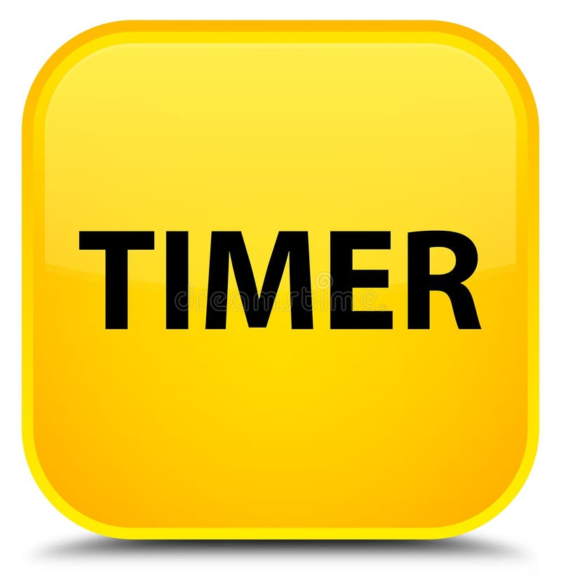 Timer Yellow Square Button Red Ribbon in Corner Stock Illustration ...