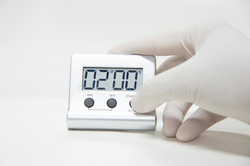Laboratory Stopwatch Isolated, White Ground Stock Image - Image of ...