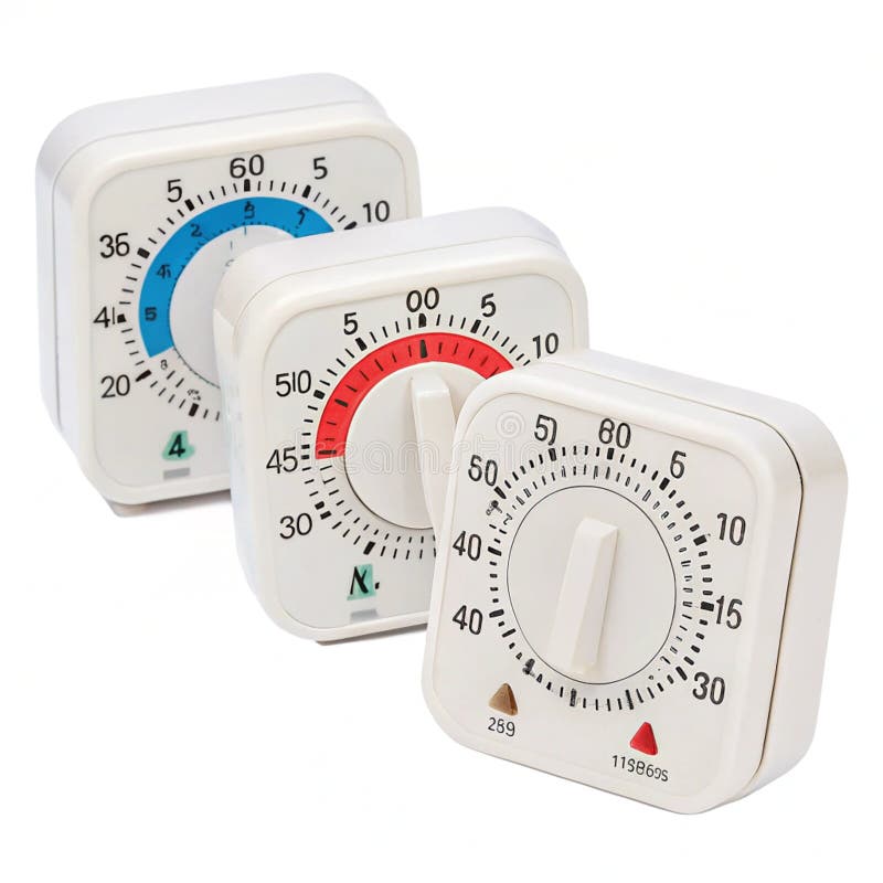 Timer Lights Isolated on White Background Stock Image - Image of ...