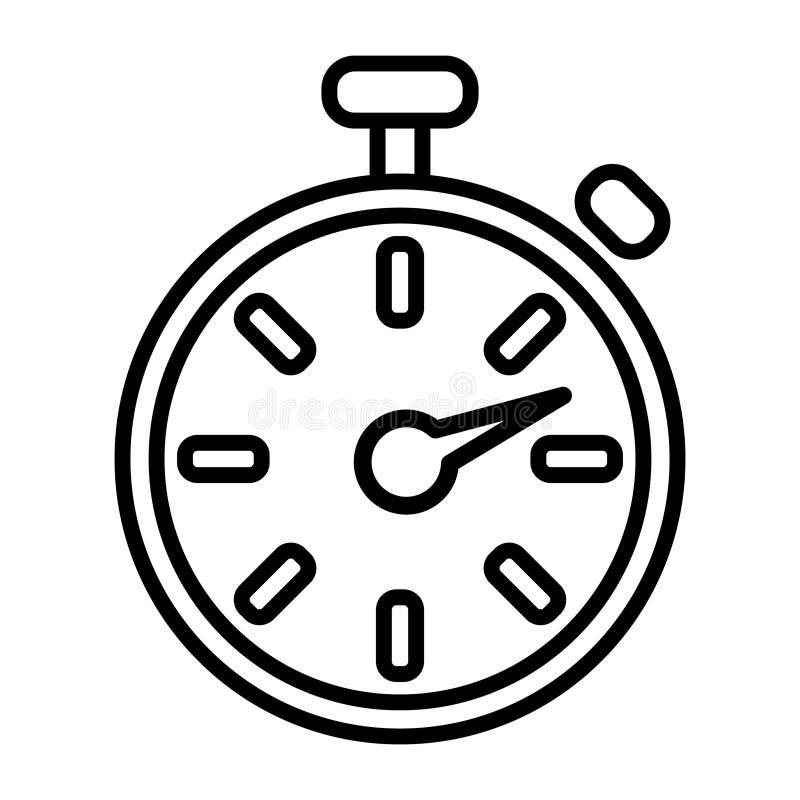Timers Line Icon Set Countdown Timer Symbol Timer Stopwatch Stock