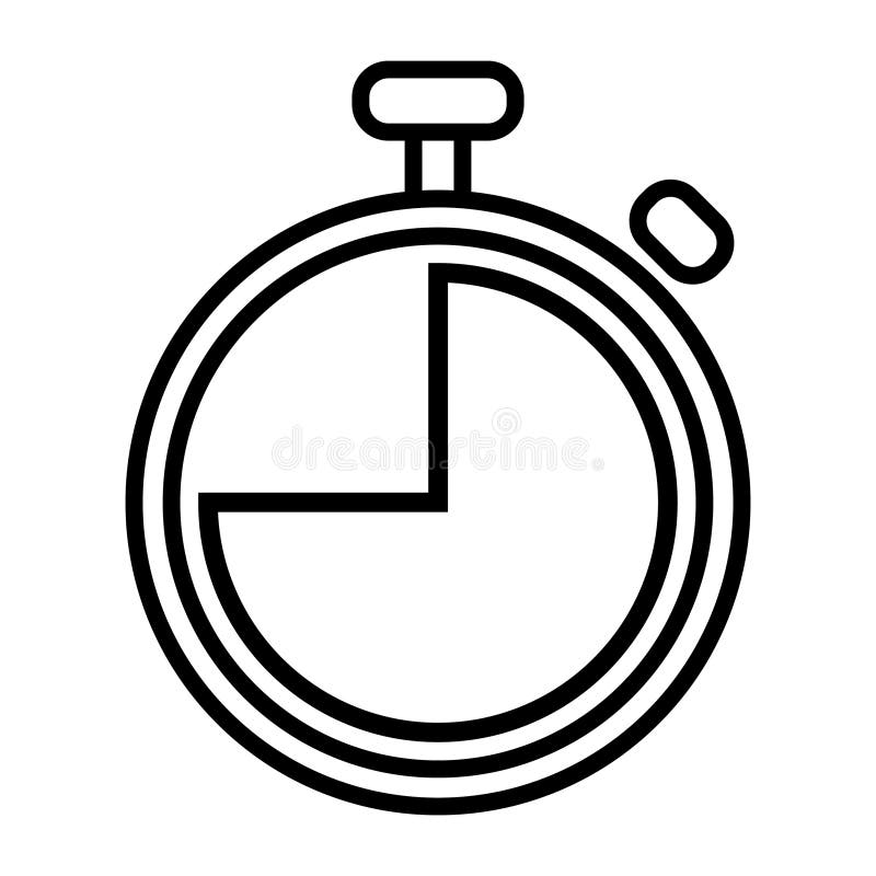 Timer Line Icon Countdown Timer Symbol Timer Stopwatch Stock Vector