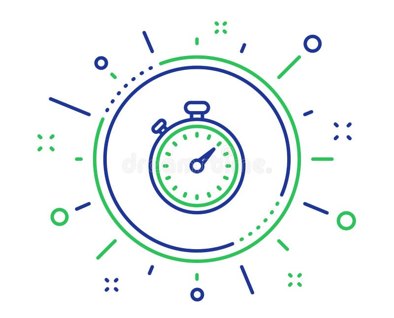 Timer Line Icon. Stopwatch Sign. Vector Stock Vector - Illustration of ...
