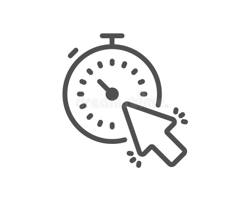 Timer Line Icon. Time or Clock Sign Stock Vector - Illustration of ...