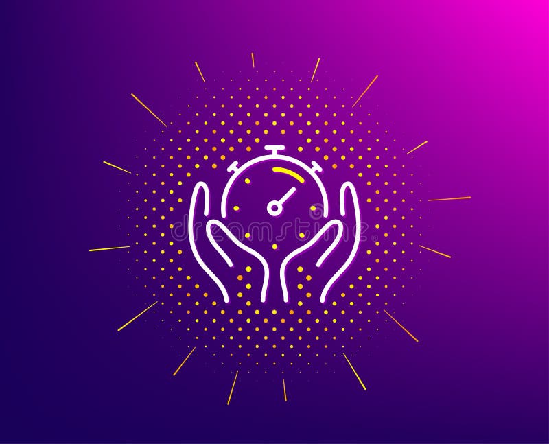 Timer Line Icon. Time Management Sign. Stopwatch. Vector Stock Vector ...