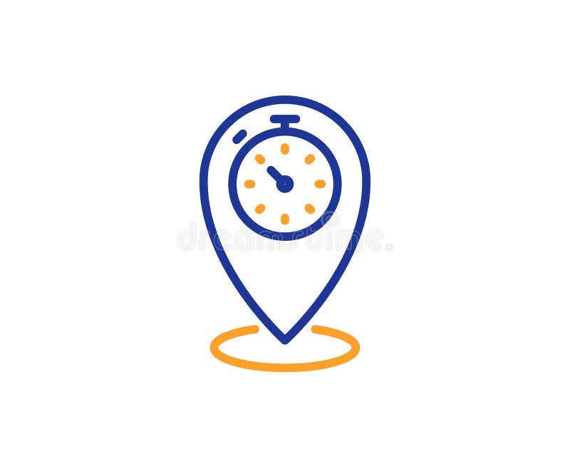Timer Line Icon. Time Sign. Location Pointer Symbol. Vector Stock ...