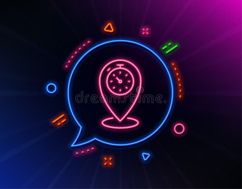 Timer Line Icon. Time Sign. Location Pointer Symbol. Vector Stock ...