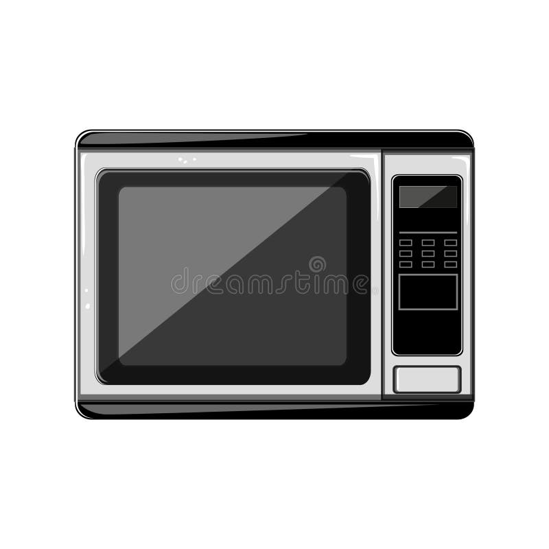 Equipment Microwave Oven Cartoon Vector Illustration Stock Vector ...