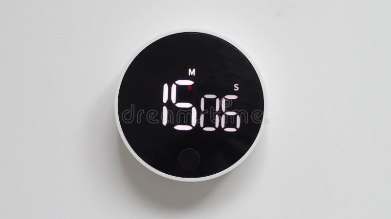 Timer for 15 Minutes at the Dark Digital Stopwatch. Stock Video - Video ...