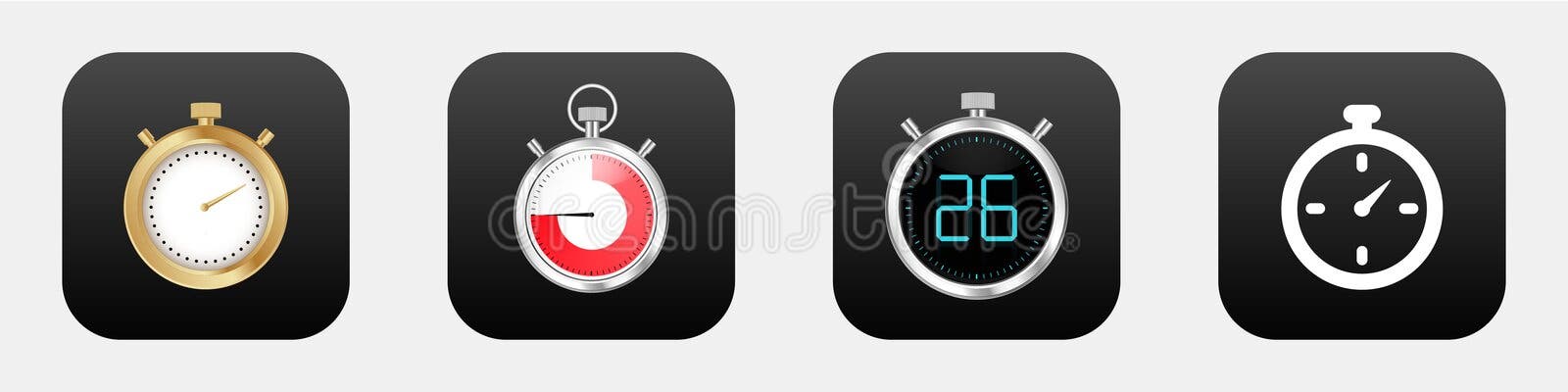Stopwatch Clock Icon Stock Illustrations – 80,870 Stopwatch Clock Icon ...