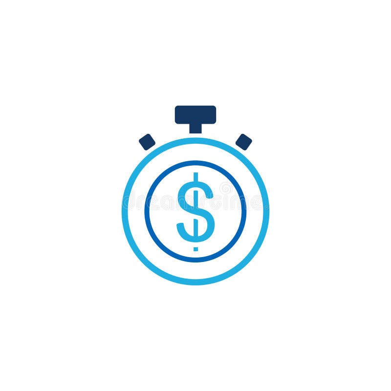 Money Time Icon Logo Design Element Stock Vector - Illustration of ...