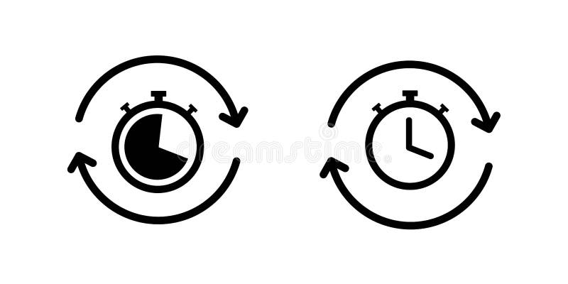 Timer Reuse Icon. Vector Illustration. Quick Time Icon, Fast Deadline ...