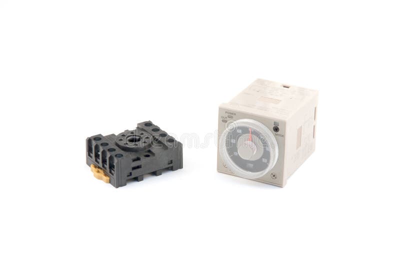 Timer relay switch stock photo. Image of timer, isolated - 47283058