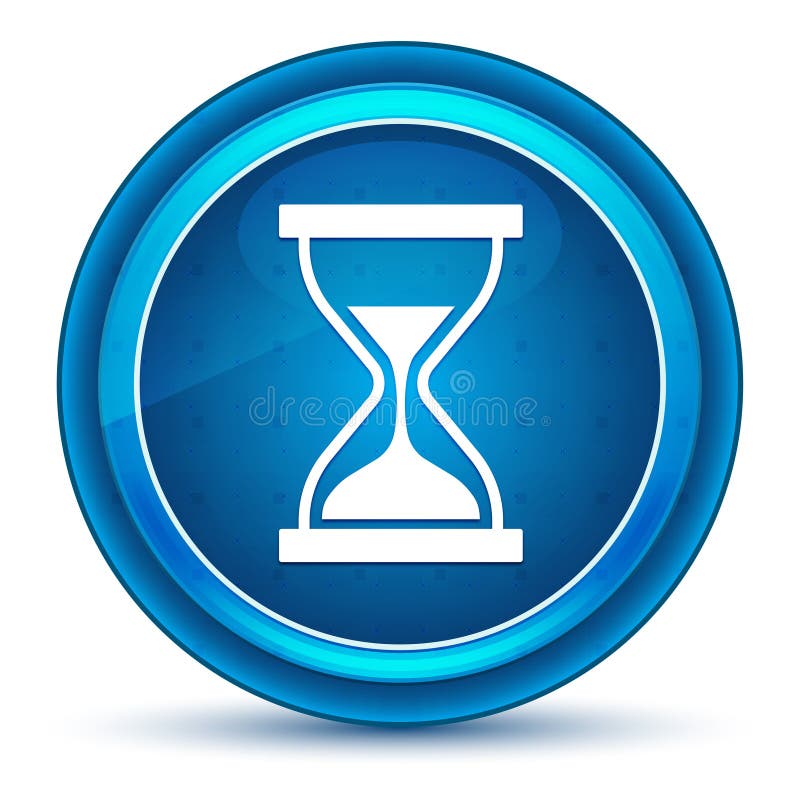 Timer Sand Hourglass Icon Magical Glassy Sunburst Blue Button Sky Blue ...