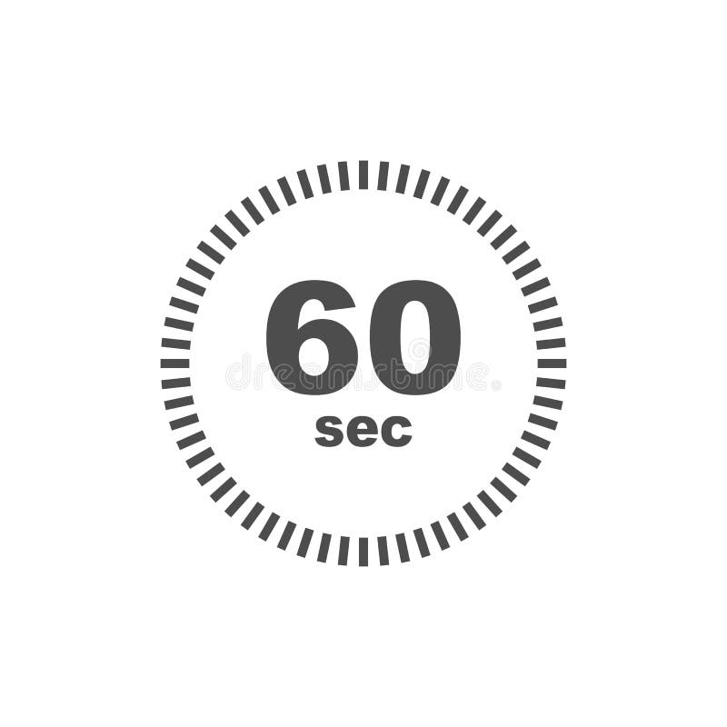 The 60 Seconds Icon Digital Timer Clock And Watch Timer Countdown
