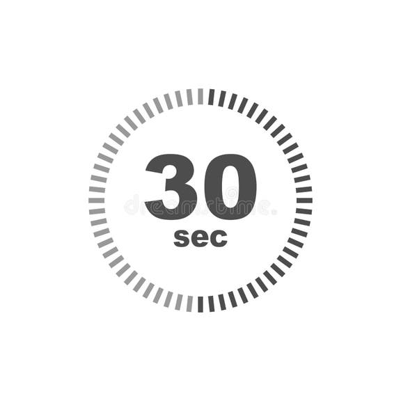 Timer 30 Sec Icon. Simple Design Stock Illustration - Illustration of ...