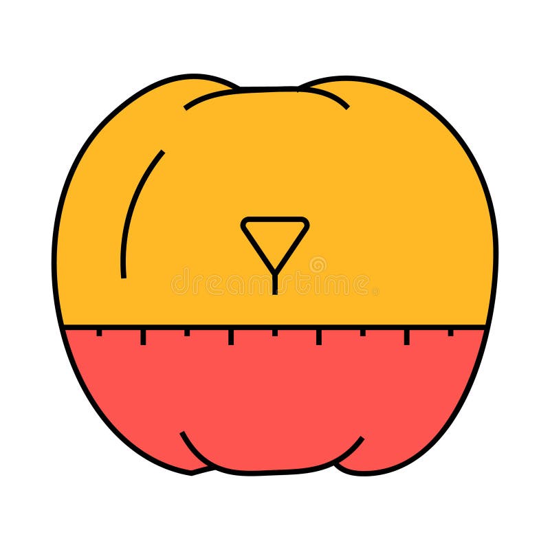 Timer in Shape of Tomato Icon Color Illustration Stock Illustration ...