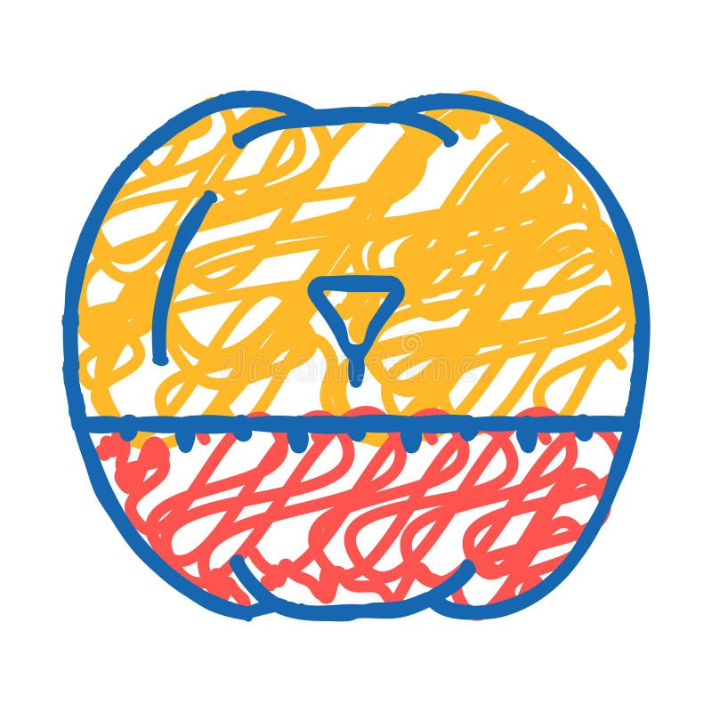 Timer in Shape of Tomato Icon Doodle Illustration Stock Vector ...