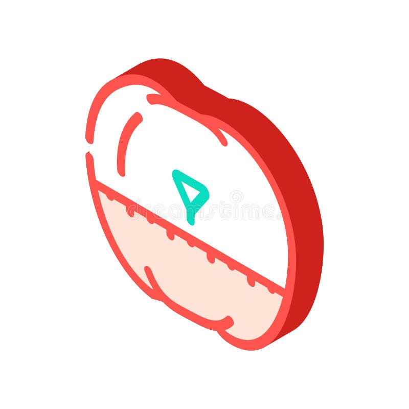 Timer in Shape of Tomato Isometric Icon Vector Illustration Stock ...