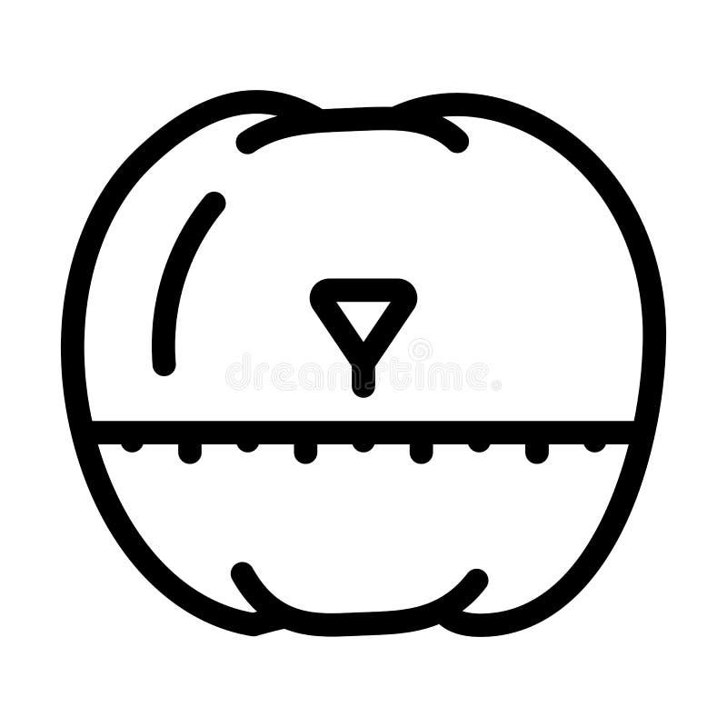 Timer in Shape of Tomato Line Icon Vector Illustration Stock ...