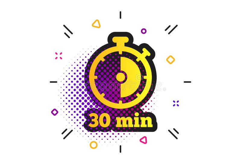 Timer Sign Icon. 30 Minutes Stopwatch Symbol. Vector Stock Vector ... Timer Sign Icon. 30 Minutes Stopwatch Symbol. Vector Stock Vector ...
