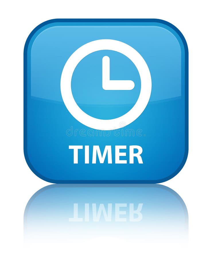 Timer Special Cyan Blue Square Button Stock Illustration - Illustration ...
